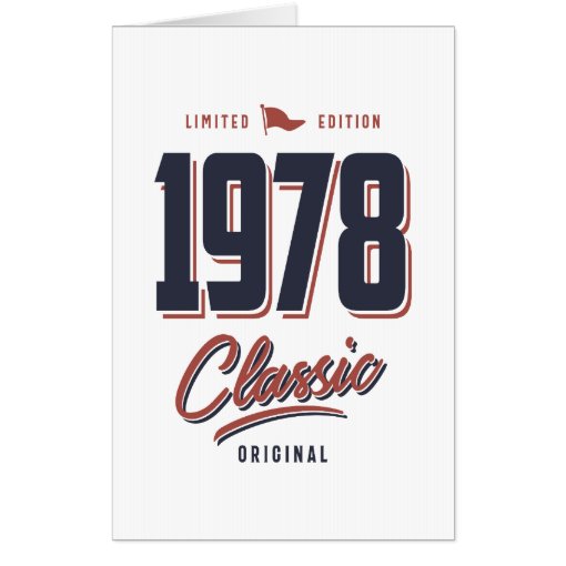 Born in 1978 Birthday Card | Zazzle