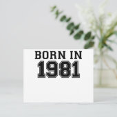 BORN IN 1981.png Postcard | Zazzle