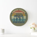 Born in april 1997 vintage birthday large clock | Zazzle