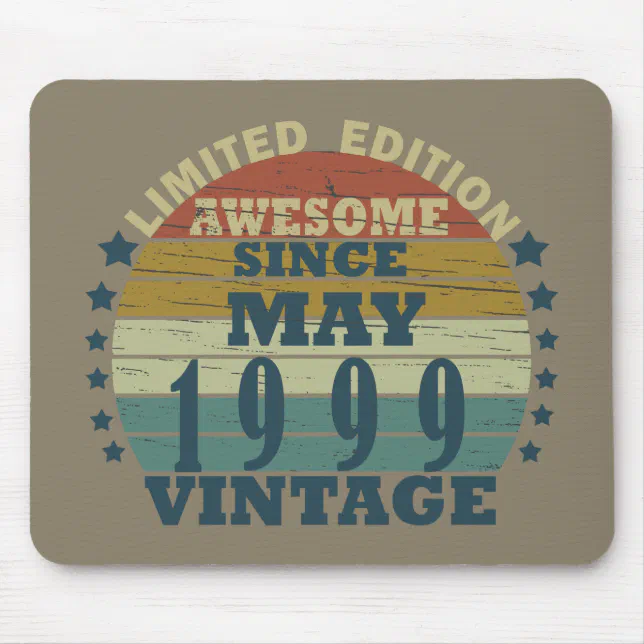 Born in may 1999 vintage birthday mouse pad | Zazzle