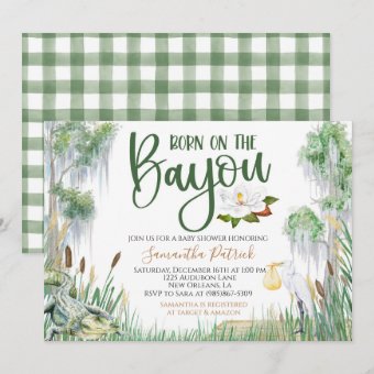 Born on the Bayou Baby Shower Invitation | Zazzle