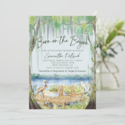 Born on the Bayou Swamp Baby Shower Invitation | Zazzle