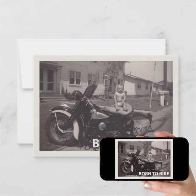 born to bike invitation | Zazzle