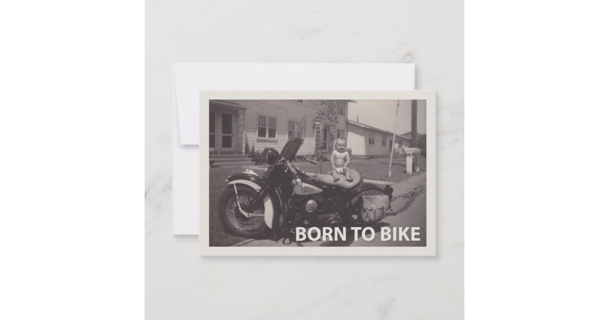 born to bike invitation | Zazzle