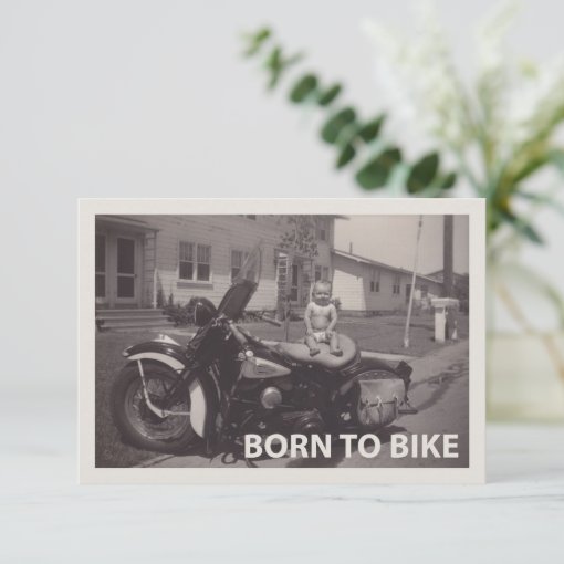 born to bike invitation | Zazzle