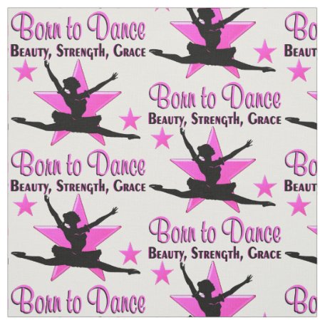 Dance Text Pattern Fabric | Zazzle
