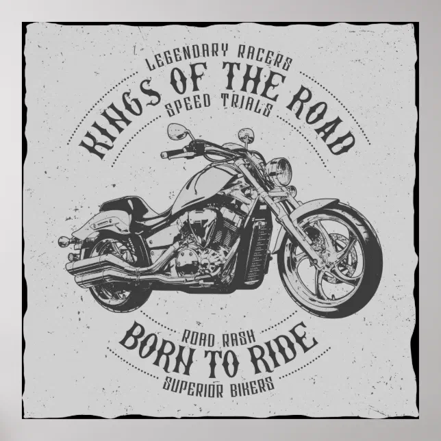 Born to Ride Wallart Poster | Zazzle