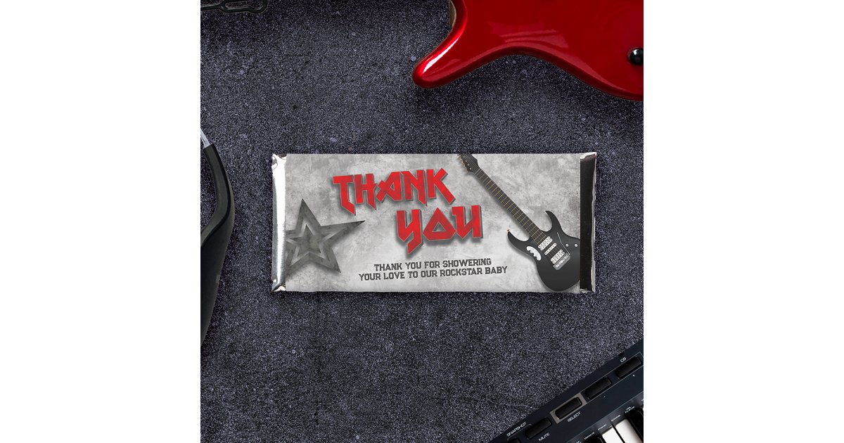 Born to Rock - Babyshower Hershey Bar Favors | Zazzle