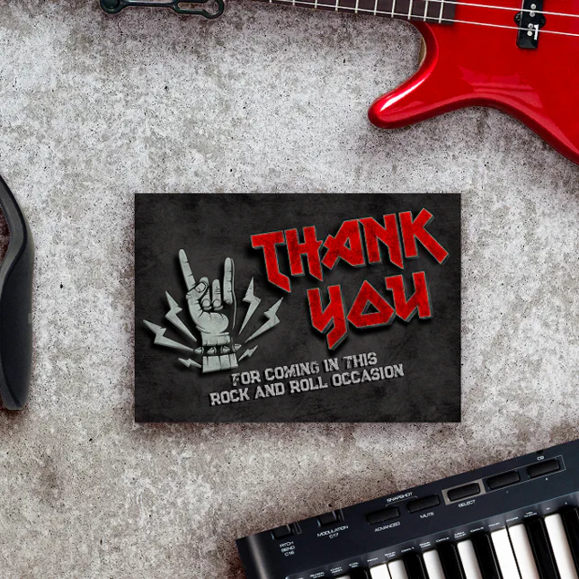 Born to Rock Thank You Card | Zazzle