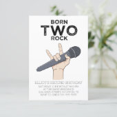 Born Two Rock Second Birthday Party Invitation | Zazzle