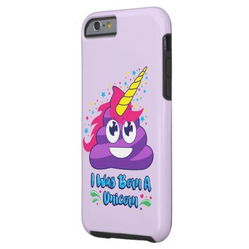 Born Unicorn Poop Emoji Phone Case | Zazzle