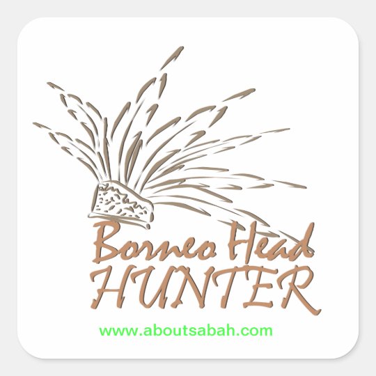 Borneo Headhunter Sticker | Zazzle.com