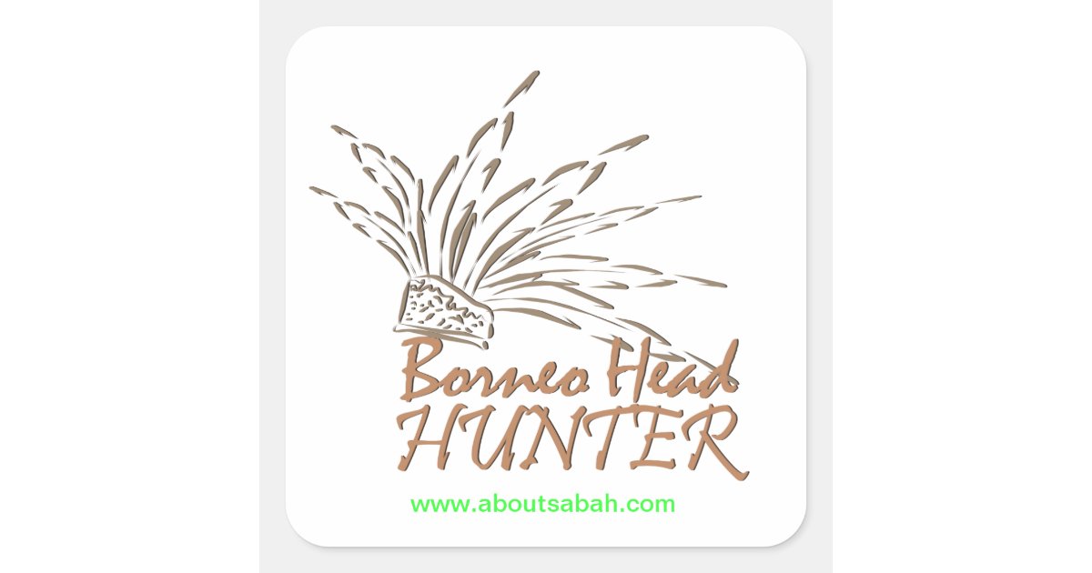 Borneo Headhunter Sticker | Zazzle
