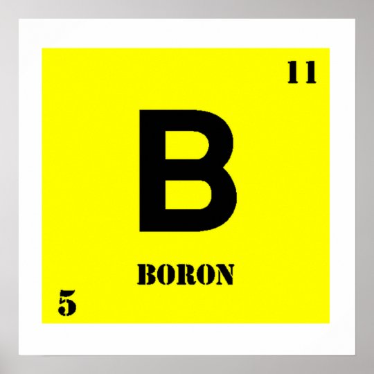 Boron Poster | Zazzle.com