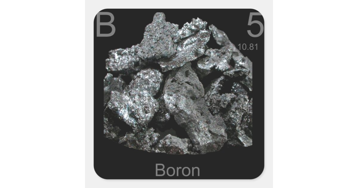 boron square sticker | Zazzle
