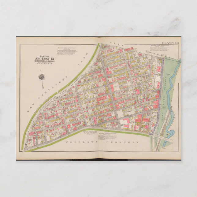 Borough of the Bronx map Postcard | Zazzle