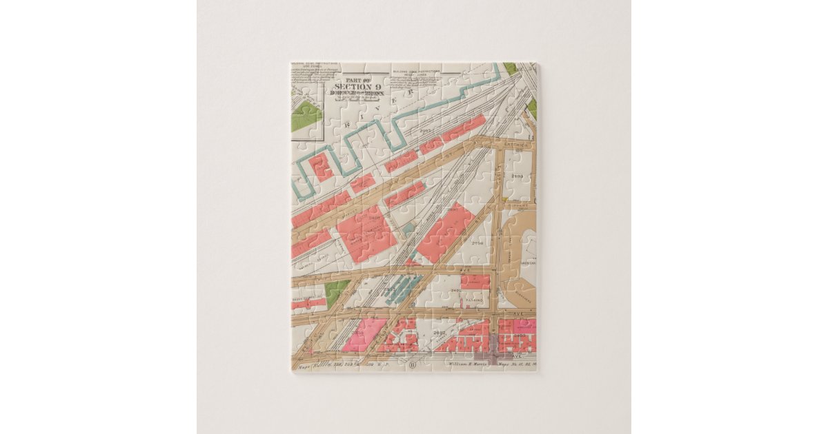 Borought of the Bronx map Jigsaw Puzzle | Zazzle