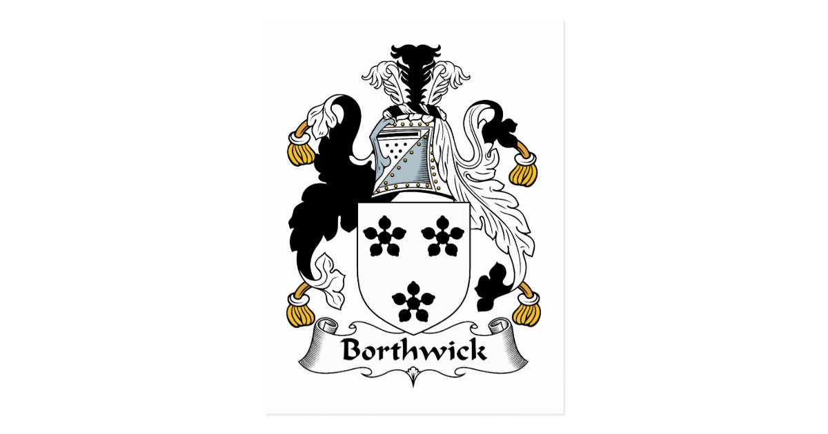 Borthwick Family Crest Postcard | Zazzle.com