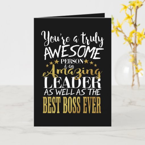 BOSS appreciaction-THANK YOU BOSS "awesome boss Card | Zazzle