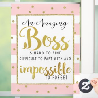 Boss appreciation week sign thanks | Zazzle