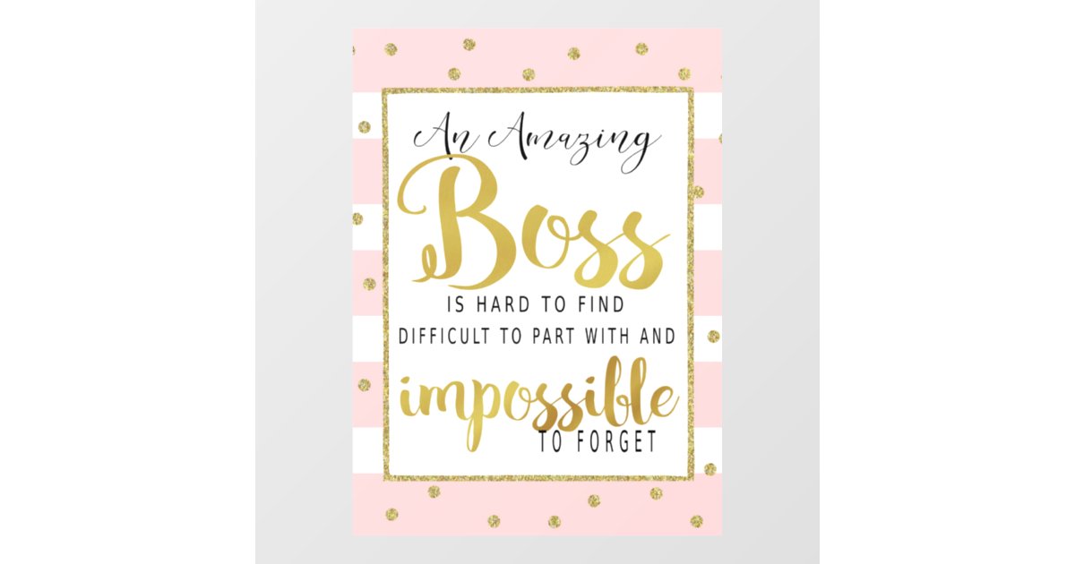 Boss appreciation week sign thanks | Zazzle