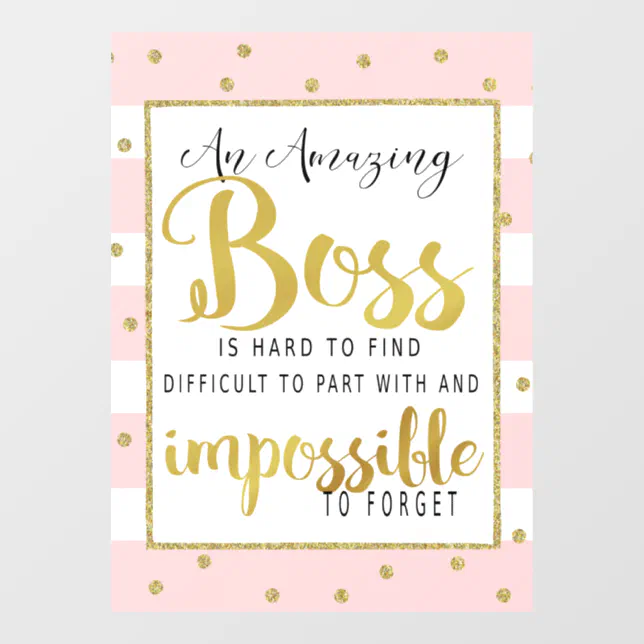 Boss appreciation week sign thanks | Zazzle