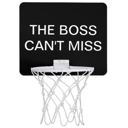 Boss Basketball Executive Gift Mini Basketball Hoop | Zazzle.com