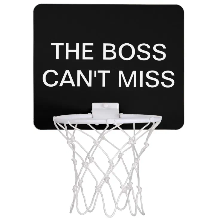 Boss Basketball Executive Gift Mini Basketball Hoop | Zazzle
