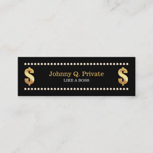 Boss Bling VIP Mini Business Card | Zazzle