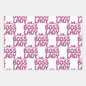 BOSS Boss Lady Girl Boss Word Text Design Wrapping Paper Sheets | Zazzle
