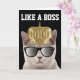 BOSS CAT BIRTHDAY CARDS | Zazzle