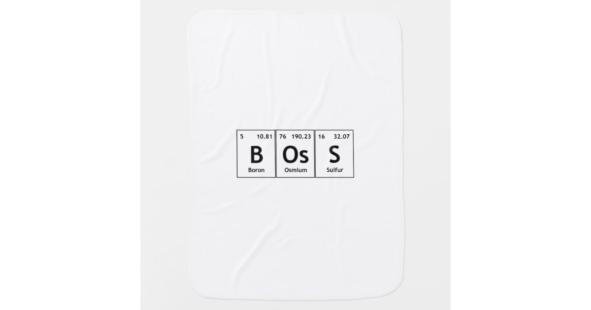 BOsS Chemistry Periodic Table Words Elements Atoms Baby Blanket | Zazzle