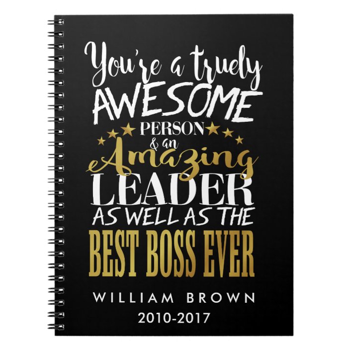 BOSS DAY, Week, amazing Boss gift christmas Notebook | Zazzle.com