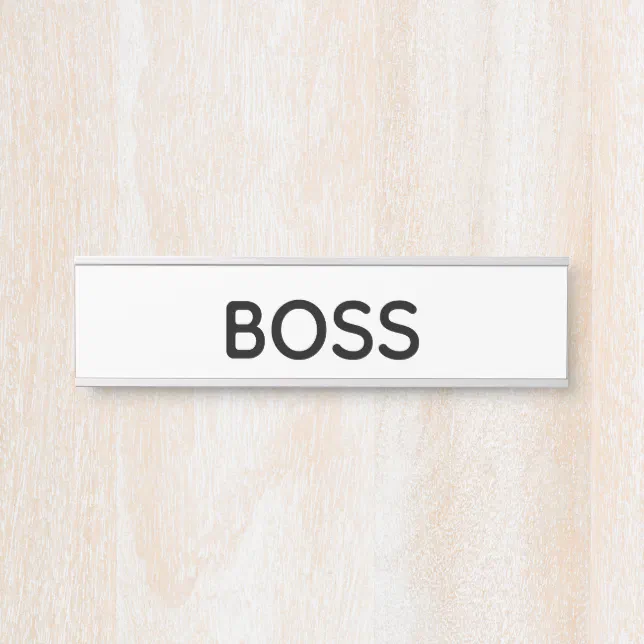 "Boss" Door Name Plate | Zazzle