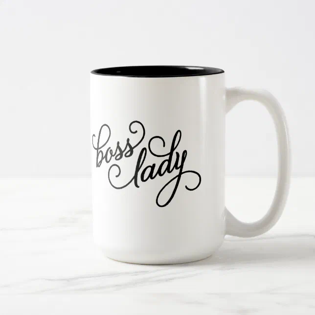 Boss Lady 15oz Two Toned Mug | Zazzle