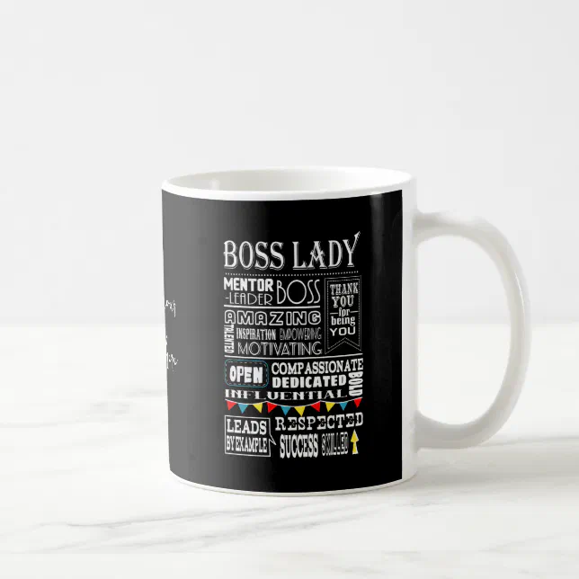 Boss Lady appreciation thank you gift christmas Coffee Mug | Zazzle
