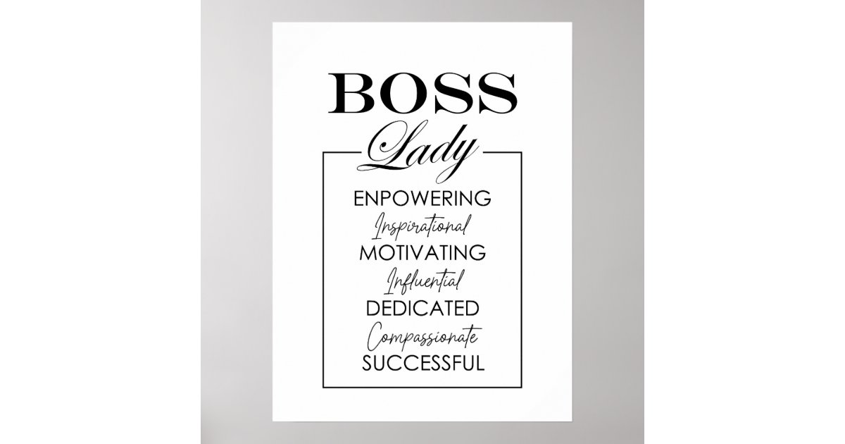 BOSS Lady Art Poster | Zazzle