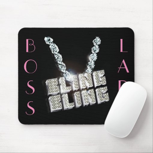 Boss Lady Bling Bling Mousepad | Zazzle