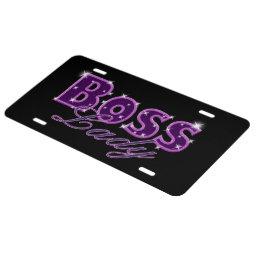 Boss Lady Bling! Business Woman Design License Plate | Zazzle