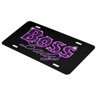 Boss Lady Bling! Business Woman Design License Plate | Zazzle