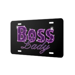 Boss Lady Bling! Business Woman Design License Plate | Zazzle