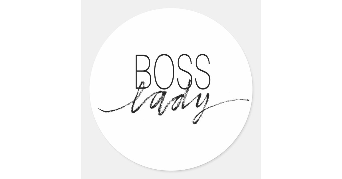 Boss Lady Classic Round Sticker | Zazzle