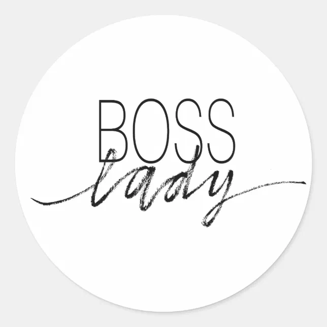 Boss Lady Classic Round Sticker | Zazzle