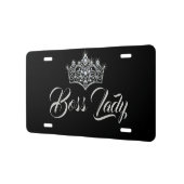 Boss Lady Crown Aluminum License Plate | Zazzle