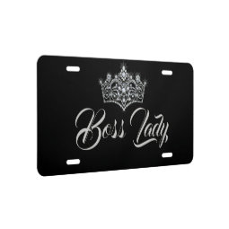 Boss Lady Crown Aluminum License Plate | Zazzle