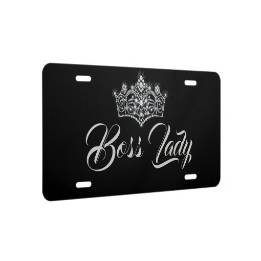 Boss Lady Crown Aluminum License Plate | Zazzle
