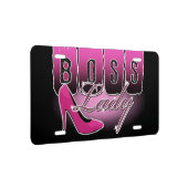 Boss Lady High Heel Design License Plate | Zazzle