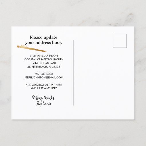 Boss Lady Home Office New Address Moving Announcement Postcard | Zazzle