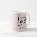 Boss Lady Logo Blush Pink Personalized Coffee Mug | Zazzle