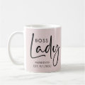 Boss Lady Logo Blush Pink Personalized Coffee Mug | Zazzle